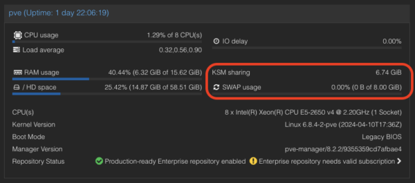 Evaluate KSM and Ballooning features in Proxmox VE - credativ®